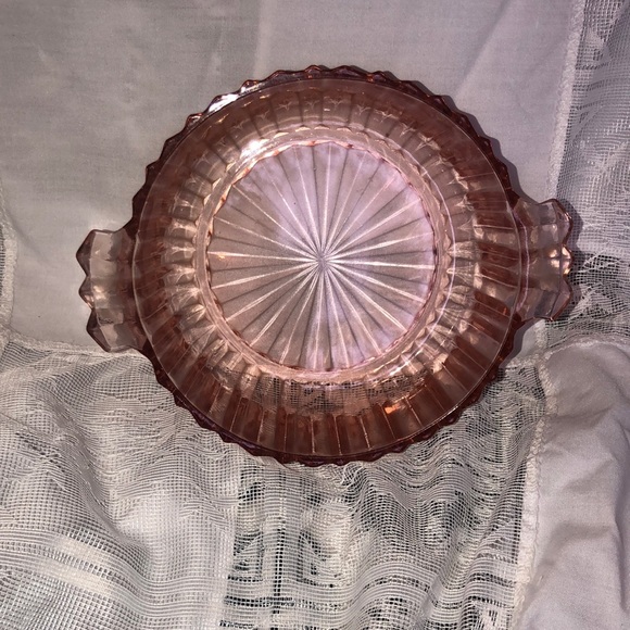 Vintage | Dining | Vintage Pink Glass Serving Dish | Poshmark